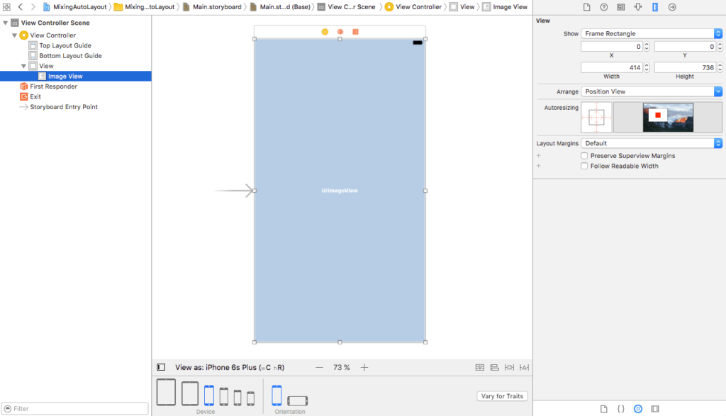 Xcode 8: Mixing Auto Layout and Autoresizing Masks